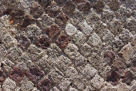 The Ancient Masonry of the Diamond-shaped Bricks Stock Image - Image of ...