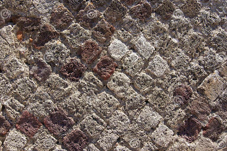 The Ancient Masonry of the Diamond-shaped Bricks Stock Image - Image of ...