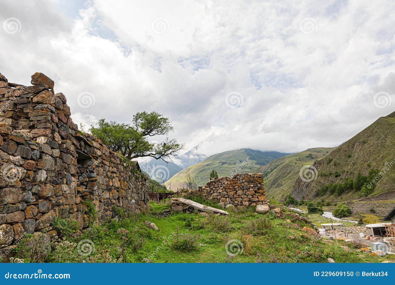 Ancient Masonry Made of Large Stones without Bonding Mortar Stock Photo ...