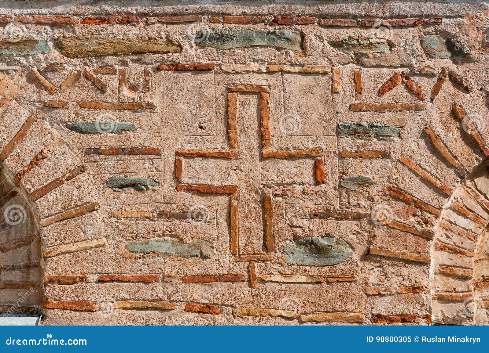 Ancient Masonry in Which the Cross Stock Image - Image of masonry ...