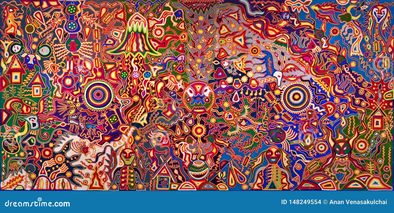 Ancient Mexican Vector Mythology Symbols. American Aztec, Mayan Culture ...