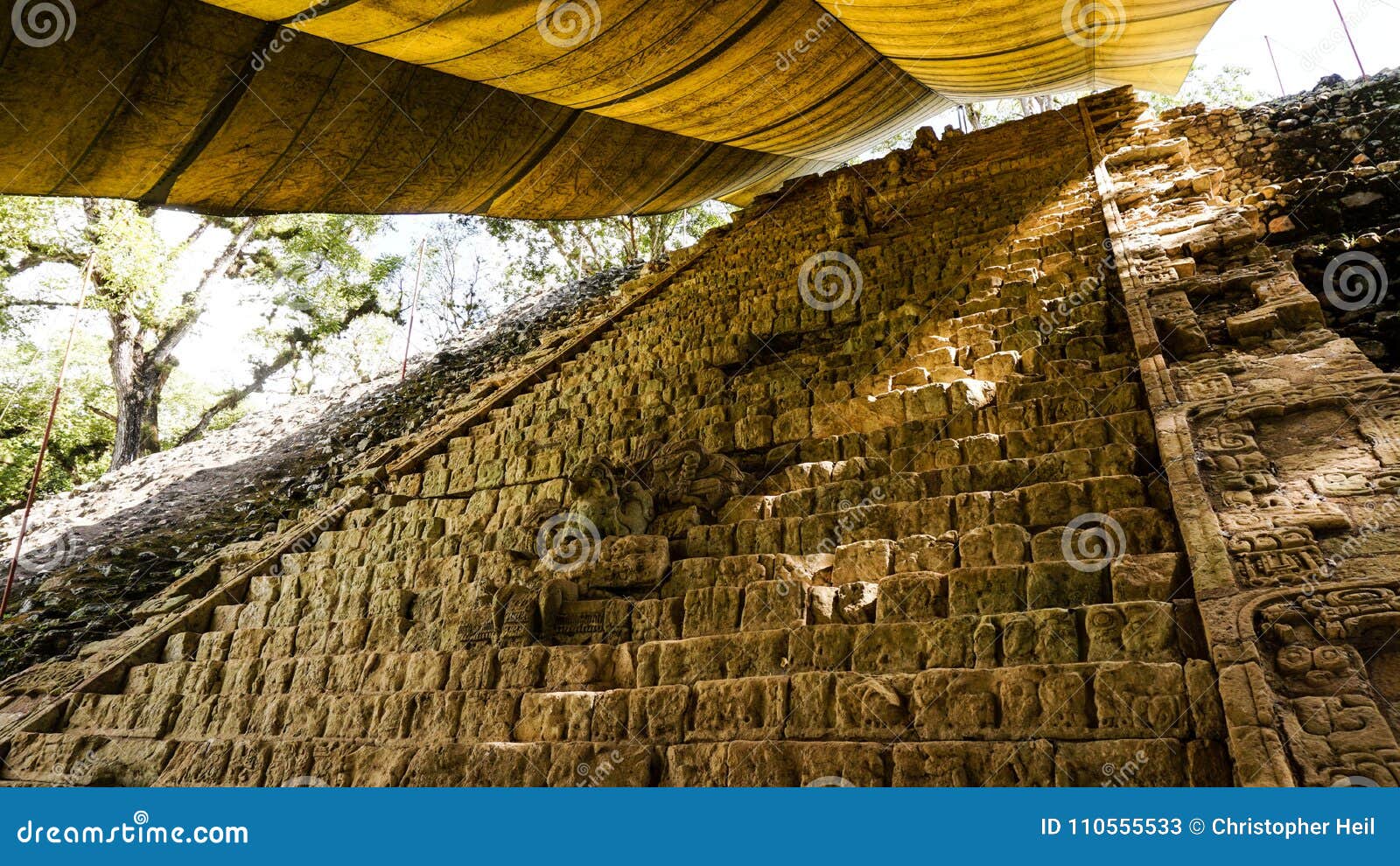 Ancient Maya CopÃ¡n Ruins in Honduras. Stock Image - Image of stone ...