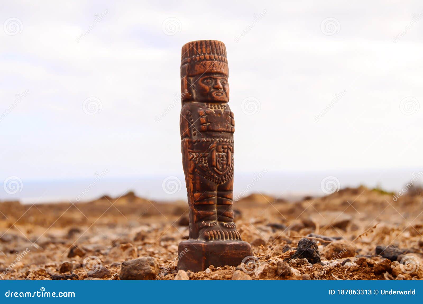 Ancient Maya Statue stock image. Image of history, archeology - 187863313