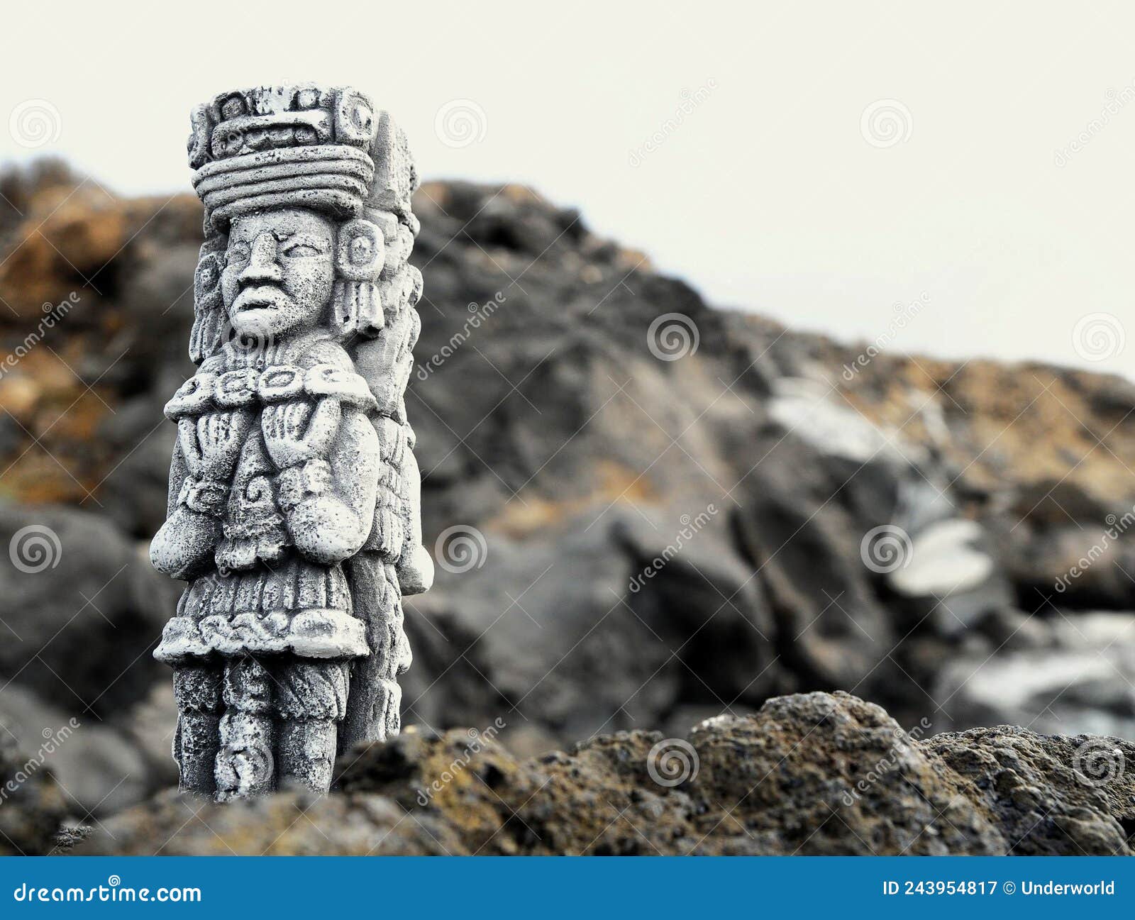 Maya Statue stock image. Image of idol, archeology, mayan - 243954817