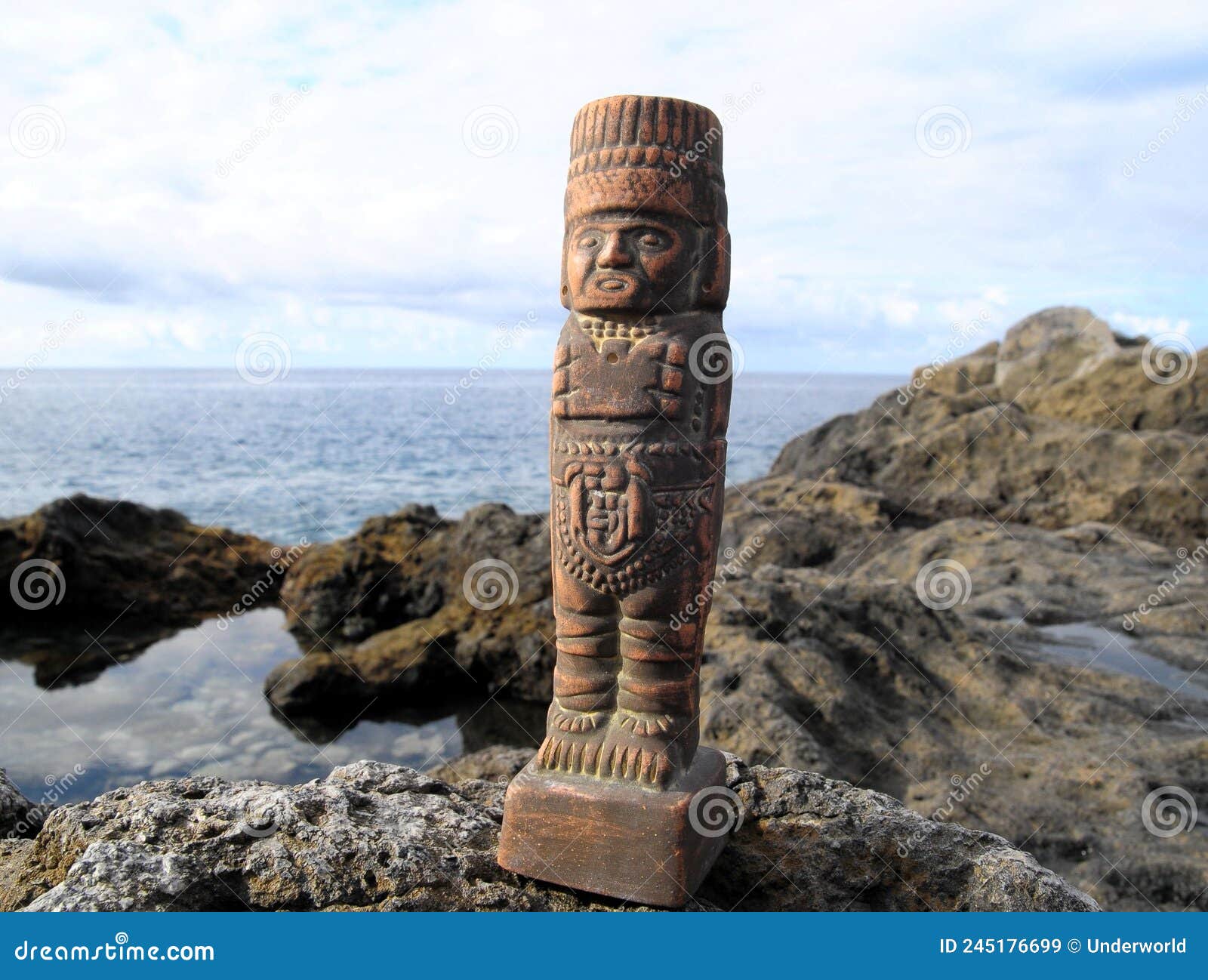 Maya Statue stock image. Image of rare, culture, temple - 245176699