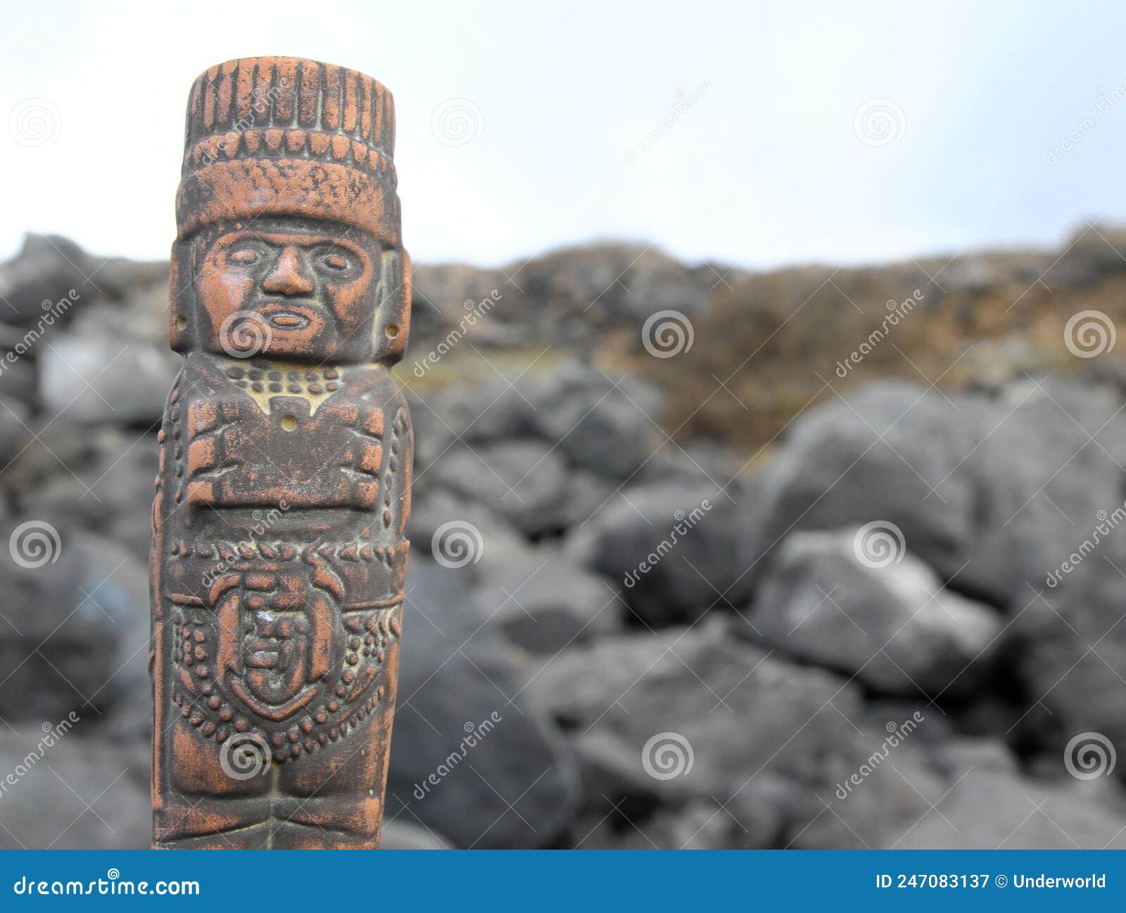 Maya Statue stock image. Image of inca, america, yucatan - 247083137