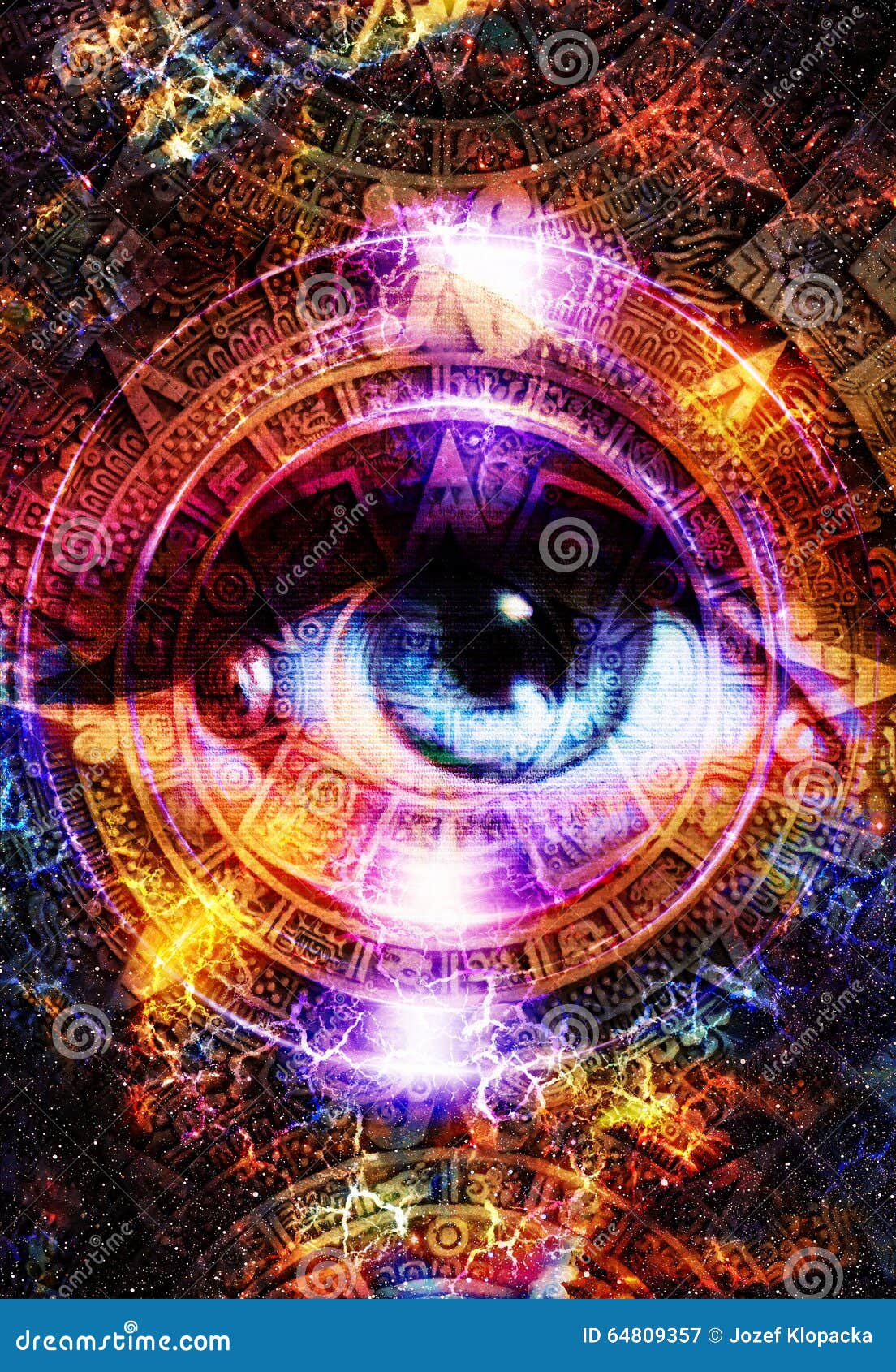 Ancient Mayan Or Aztecs Map With Gods, Old Ships And Temple On Paper ...