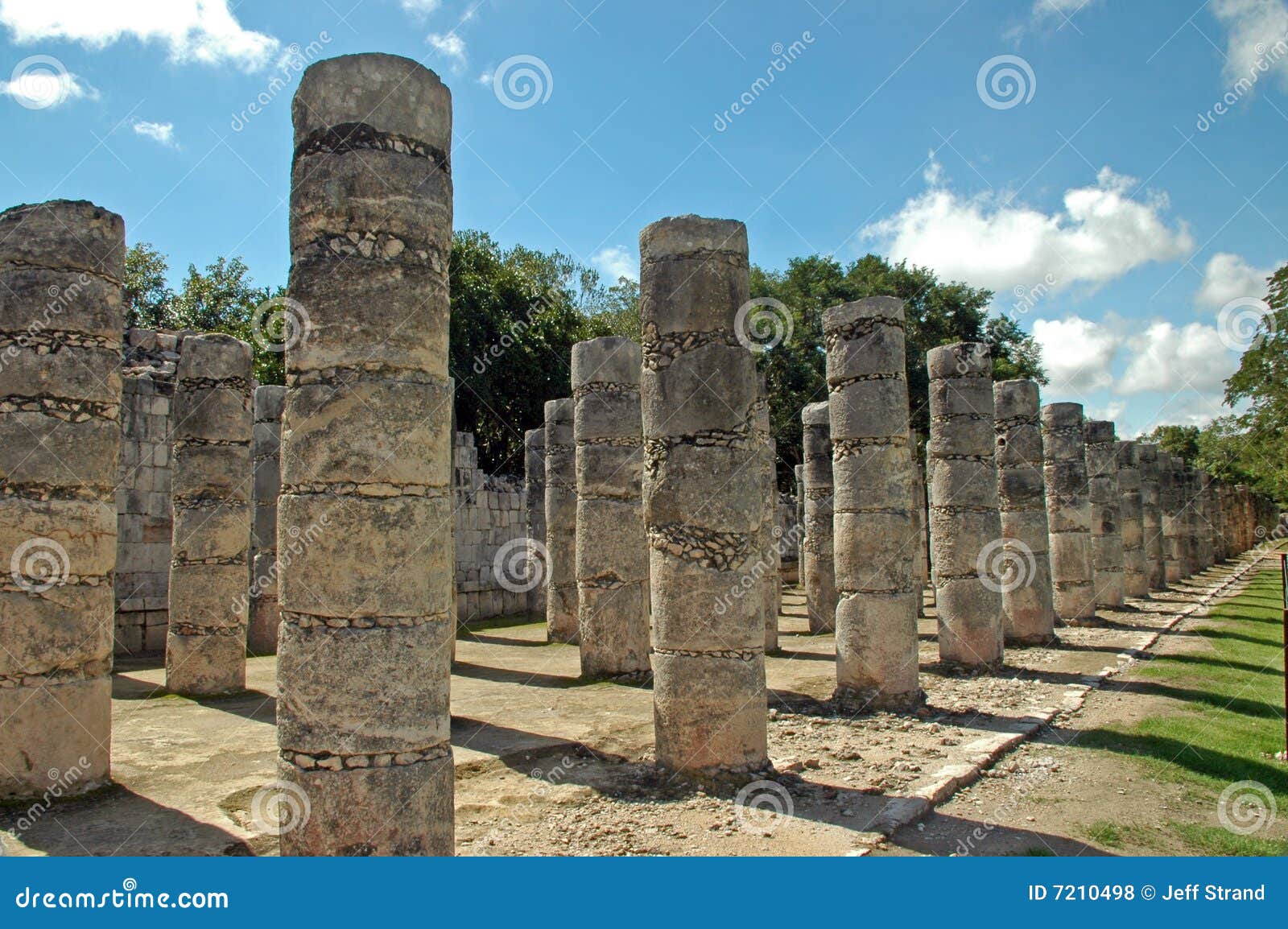 Ancient Mayan Columns stock photo. Image of hallway, america - 7210498