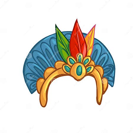 Ancient Mayan Crown Vector Illustration Stock Illustration ...