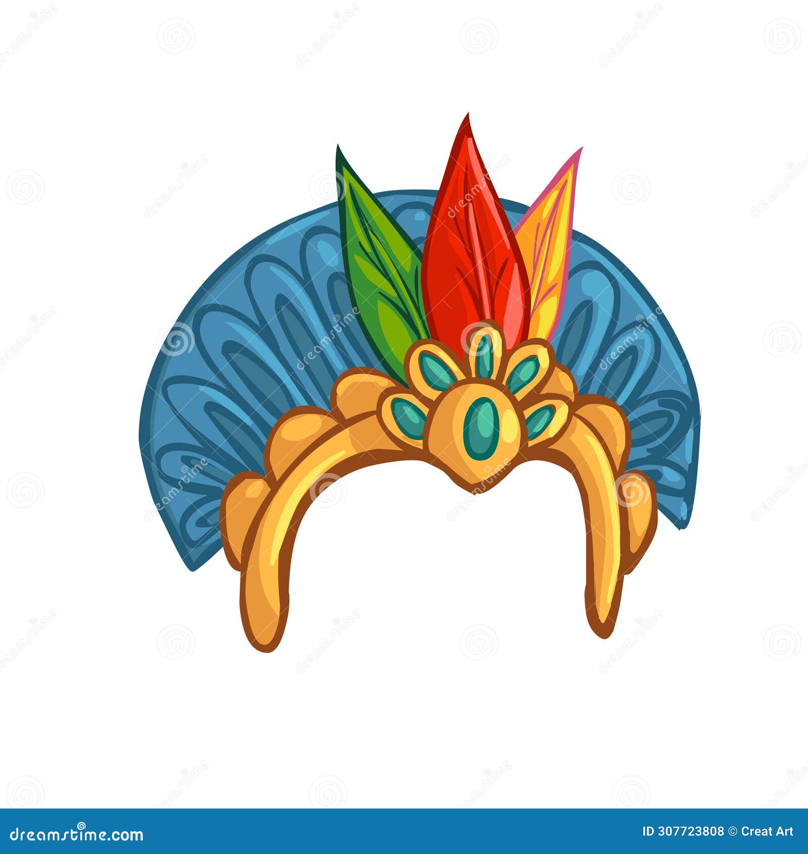 Ancient Mayan Crown Vector Illustration Stock Vector - Illustration of ...