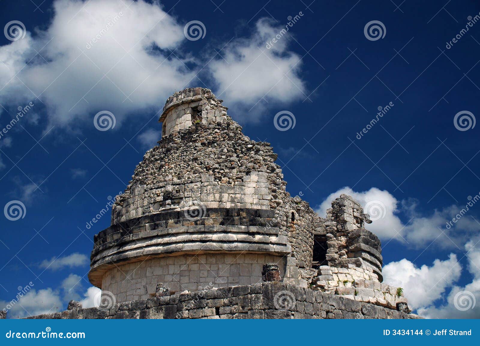 The Mayan Observatory In Chichen Itza Royalty-Free Stock Photography ...