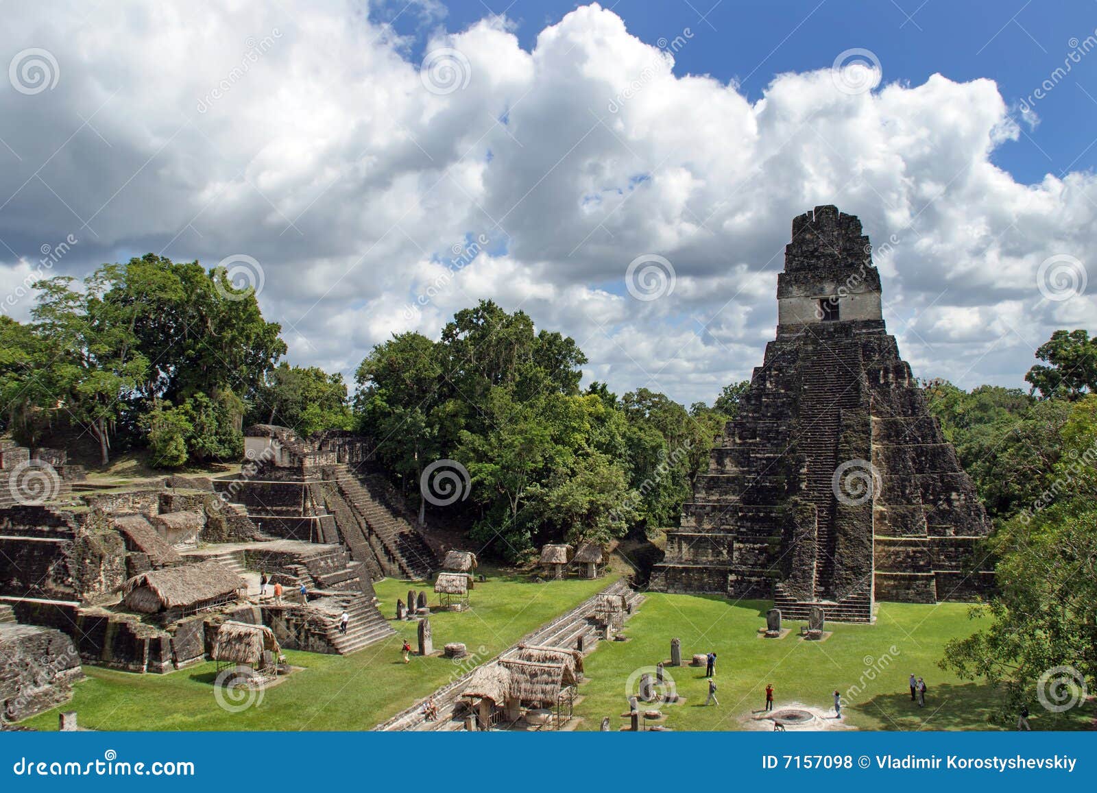 Ancient Mayan pyramid stock photo. Image of pyramid, maya - 7157098
