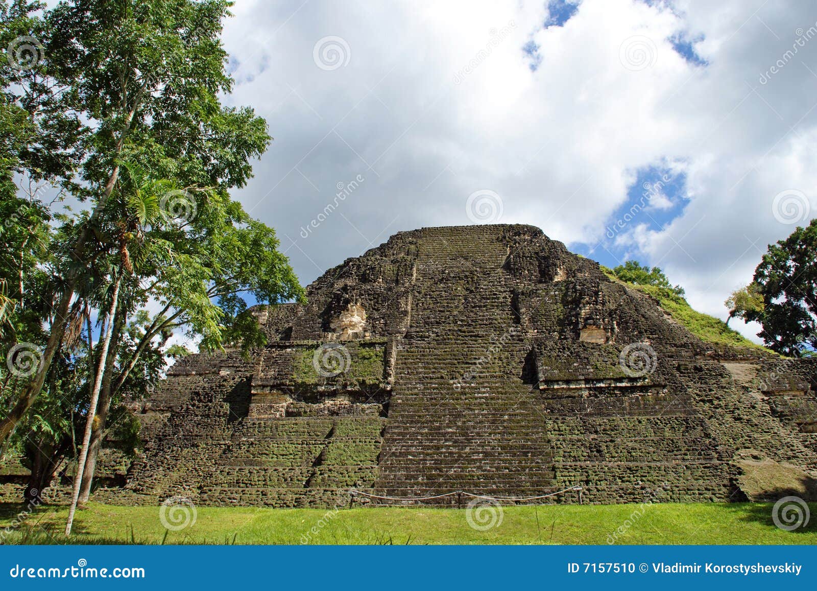 Ancient Mayan pyramid stock photo. Image of historical - 7157510
