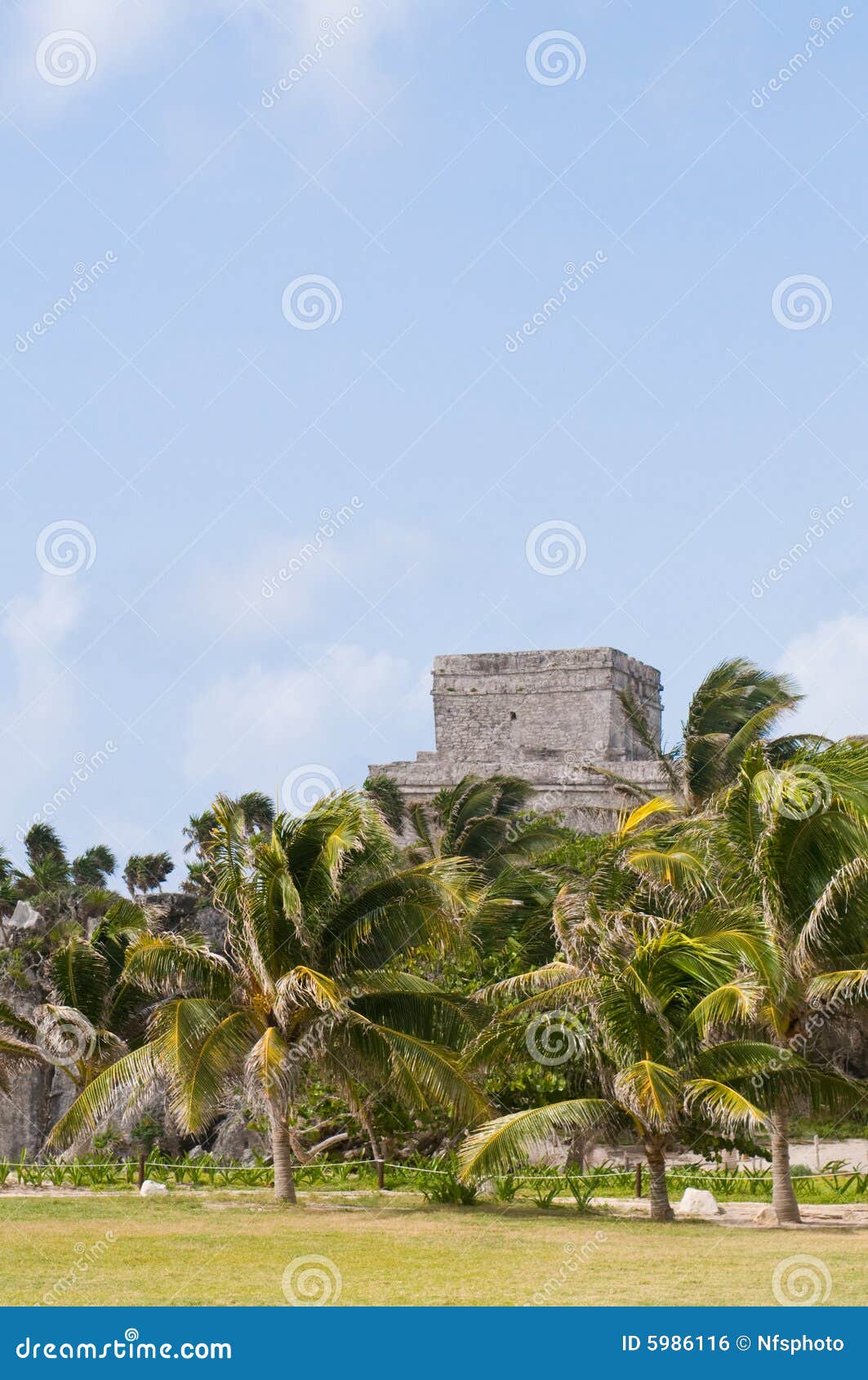 Ancient Mayan Ruins in Tulum, Mexico Stock Photo - Image of rock ...