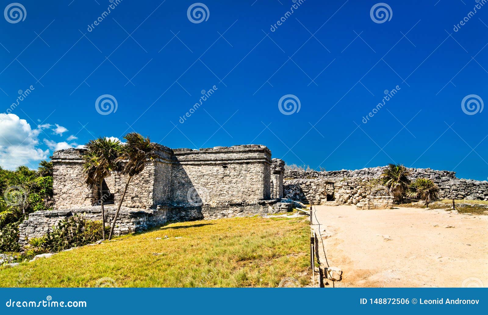 Ancient Mayan Ruins at Tulum in Mexico Stock Photo - Image of religion ...