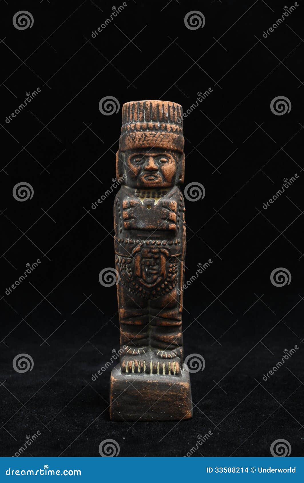 Ancient Mayan Statue stock photo. Image of historic, isolated - 33588214