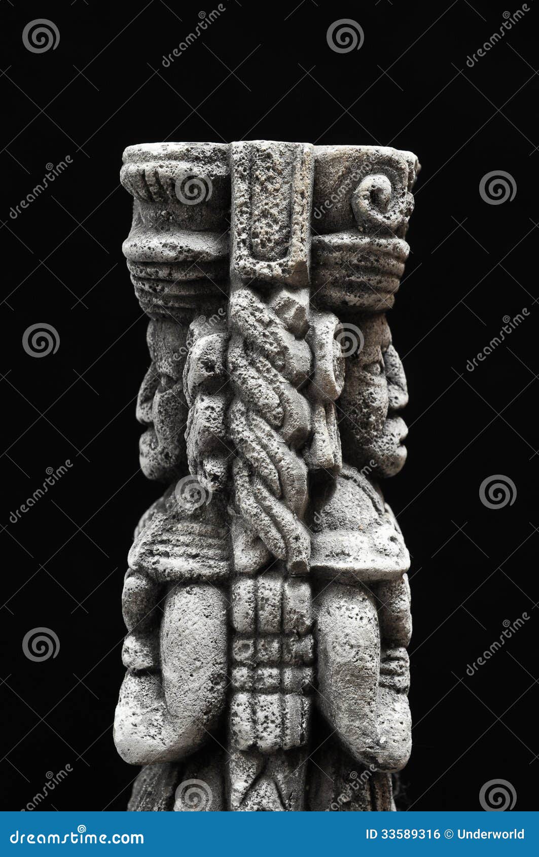 Ancient Mayan Statue stock photo. Image of isolated, pyramid - 33589316