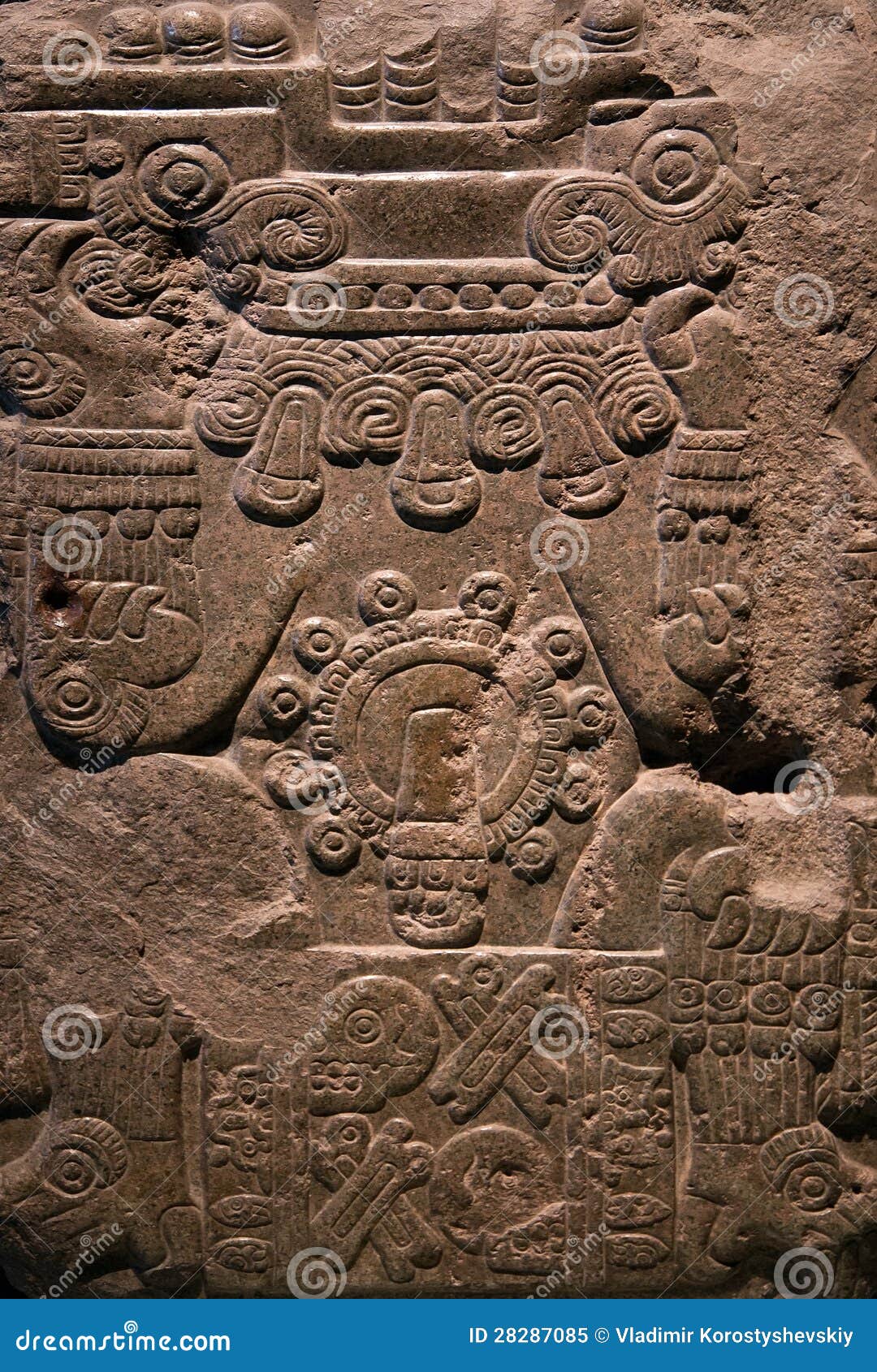 Ancient Mayan Stone Carving Stock Image - Image of carvings, stone ...