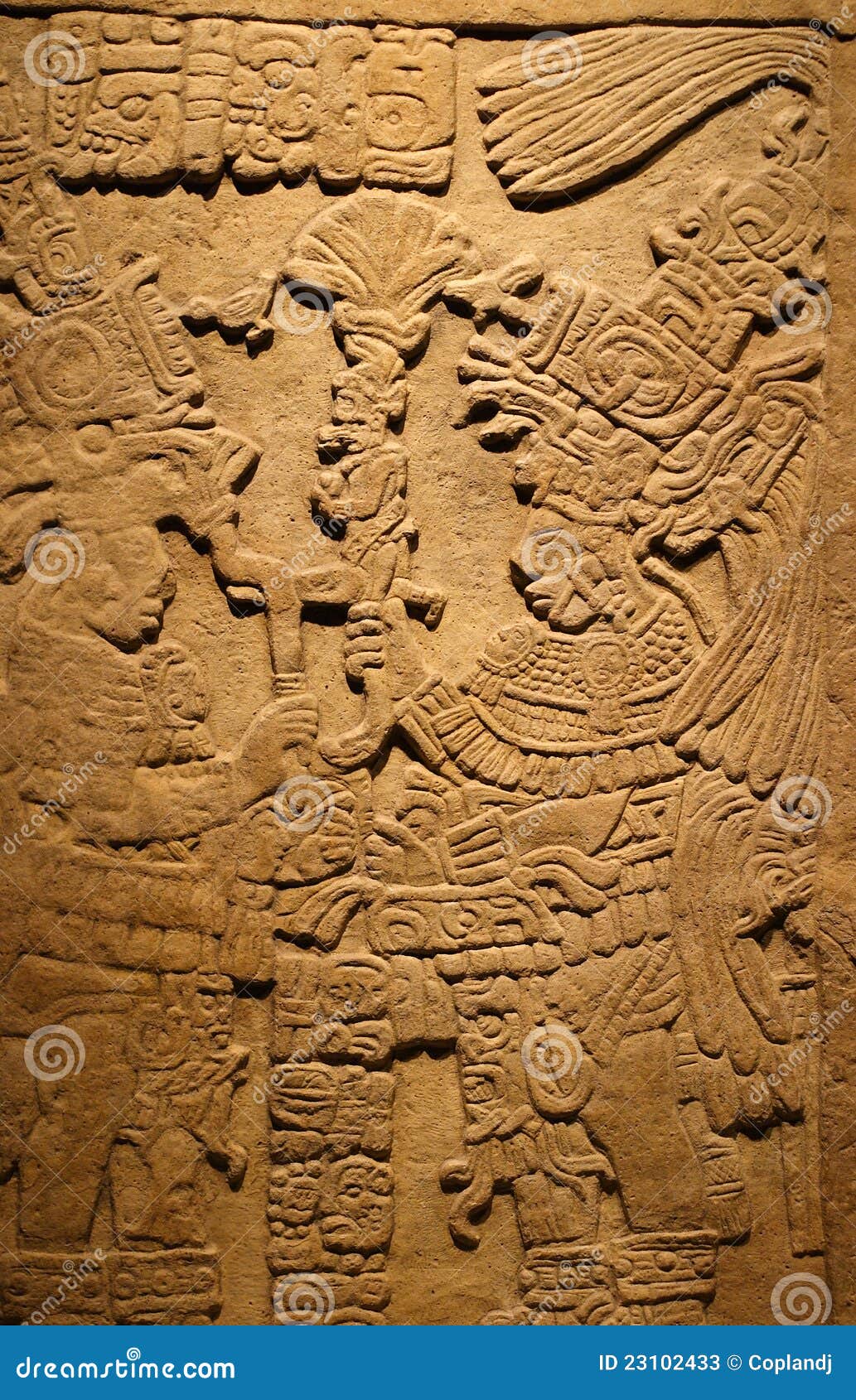 Ancient Mayan tablet stock image. Image of figures, america - 23102433