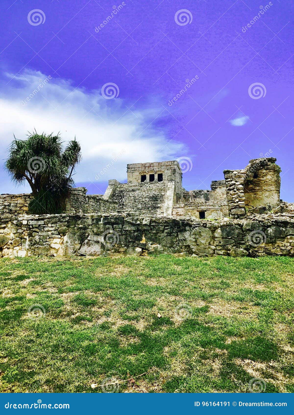 Ancient Mayan Temple stock image. Image of ruins, ancient - 96164191