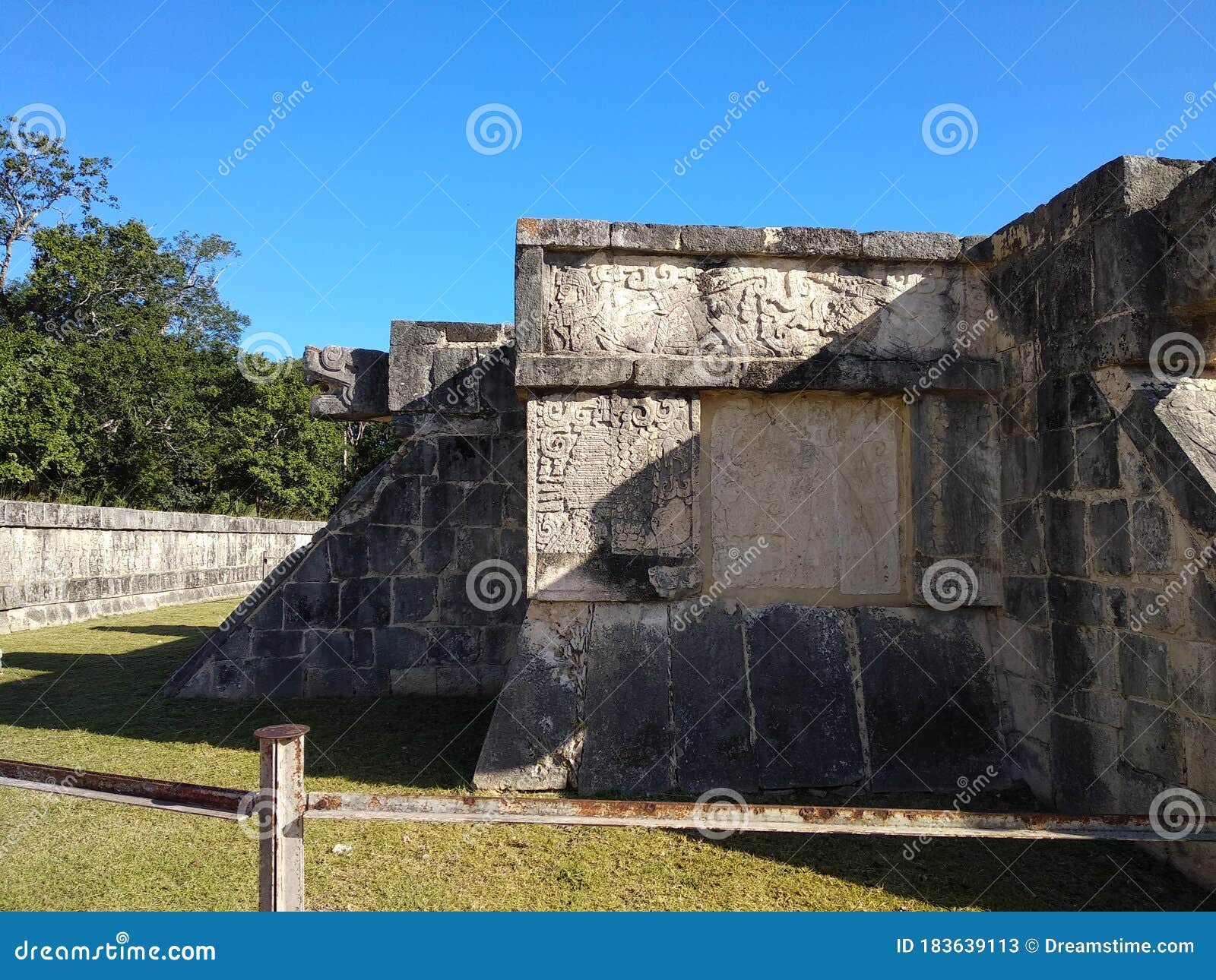 Ancient Mayan Structures in Mexico Stock Image - Image of wall ...