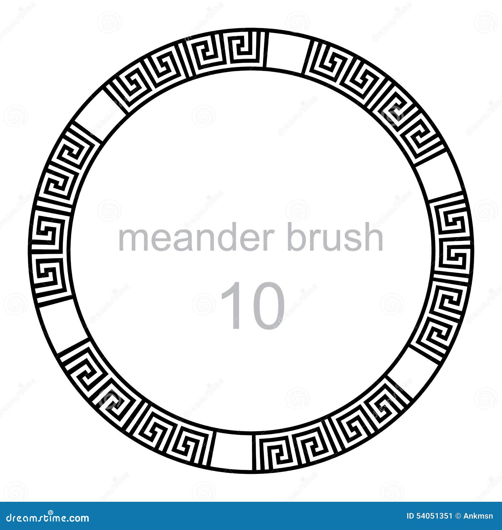 Ancient Meander Pattern Line Stock Vector - Illustration of antique ...