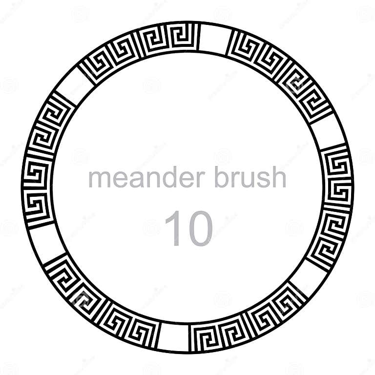 Ancient Meander Pattern Line Stock Vector - Illustration of antique ...