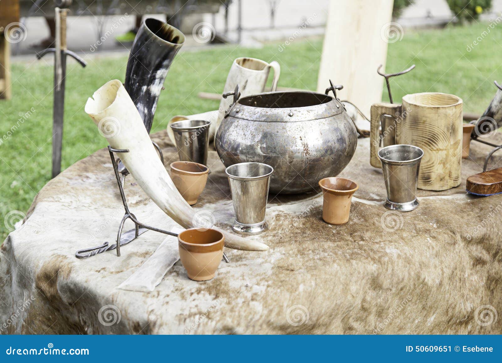 Old Medieval Apothecary Or Chemists, With Skull And Various Old Medical ...