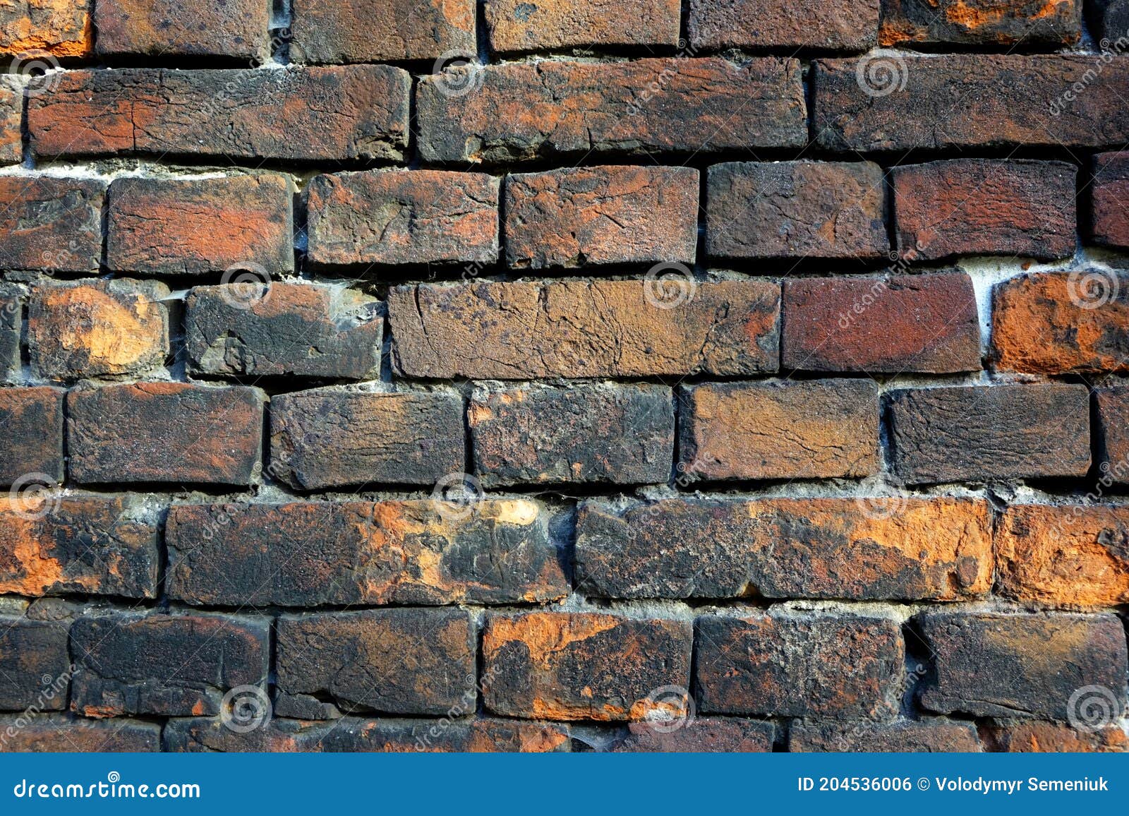 Ancient Medieval Brick Wall Red-black Colored Brickwork Stock Photo ...
