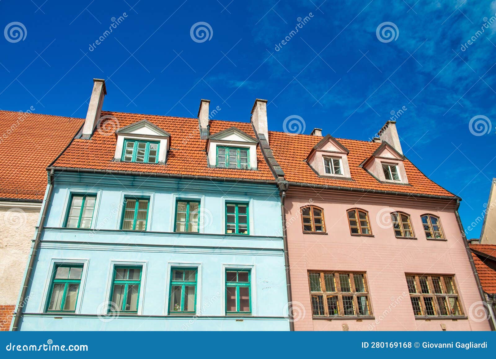 Ancient Medieval Buildings of Riga, Latvia Stock Photo - Image of urban ...
