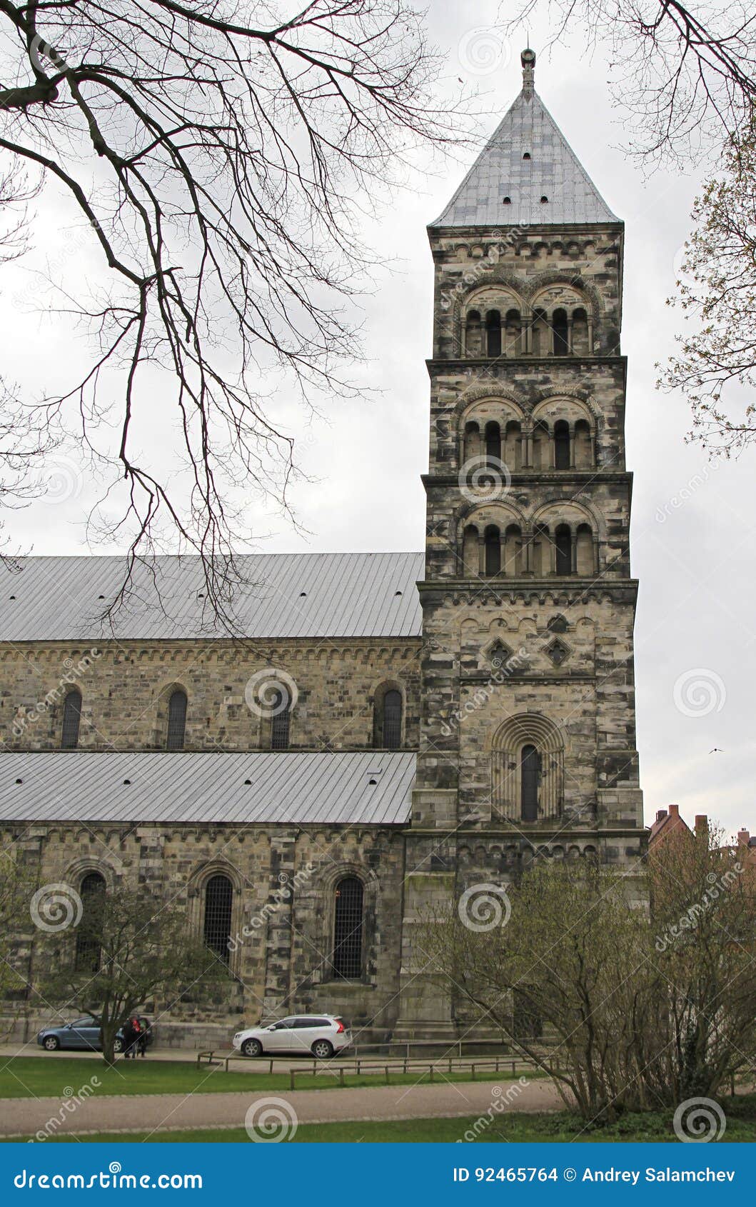Ancient Medieval Cathedral in Lund, Sweden Editorial Stock Image ...