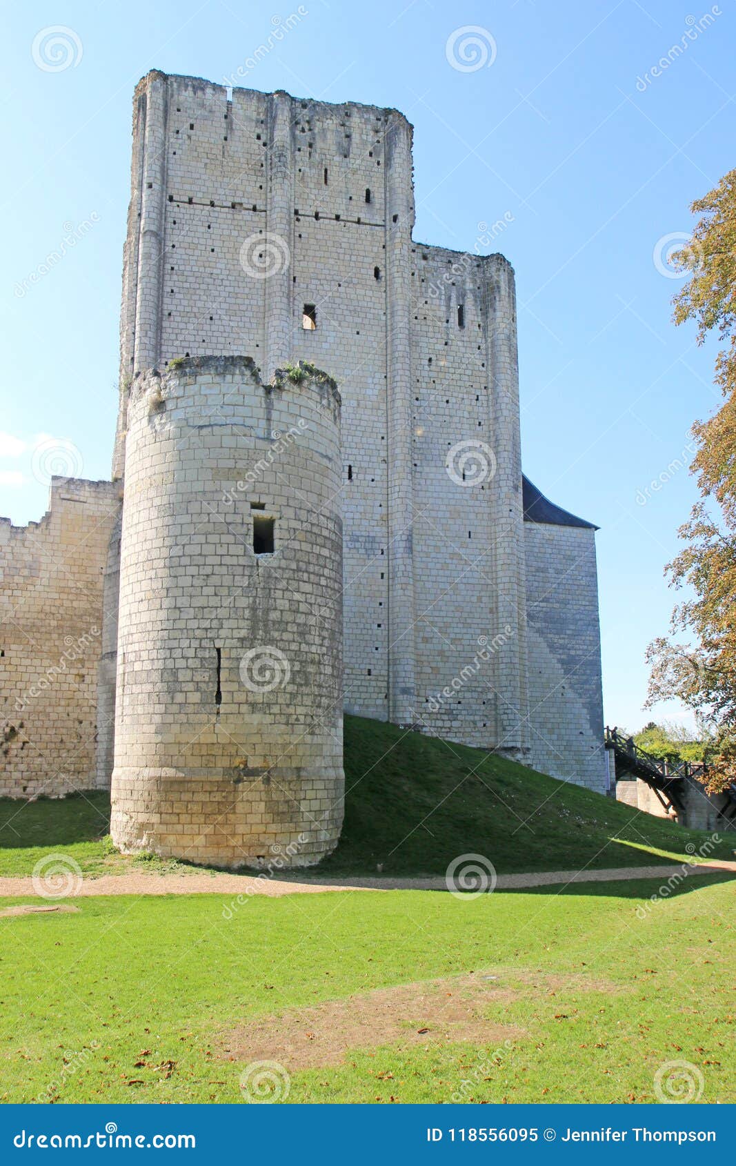 Loches Donjon and Keep, France Stock Image - Image of stone, tourist ...