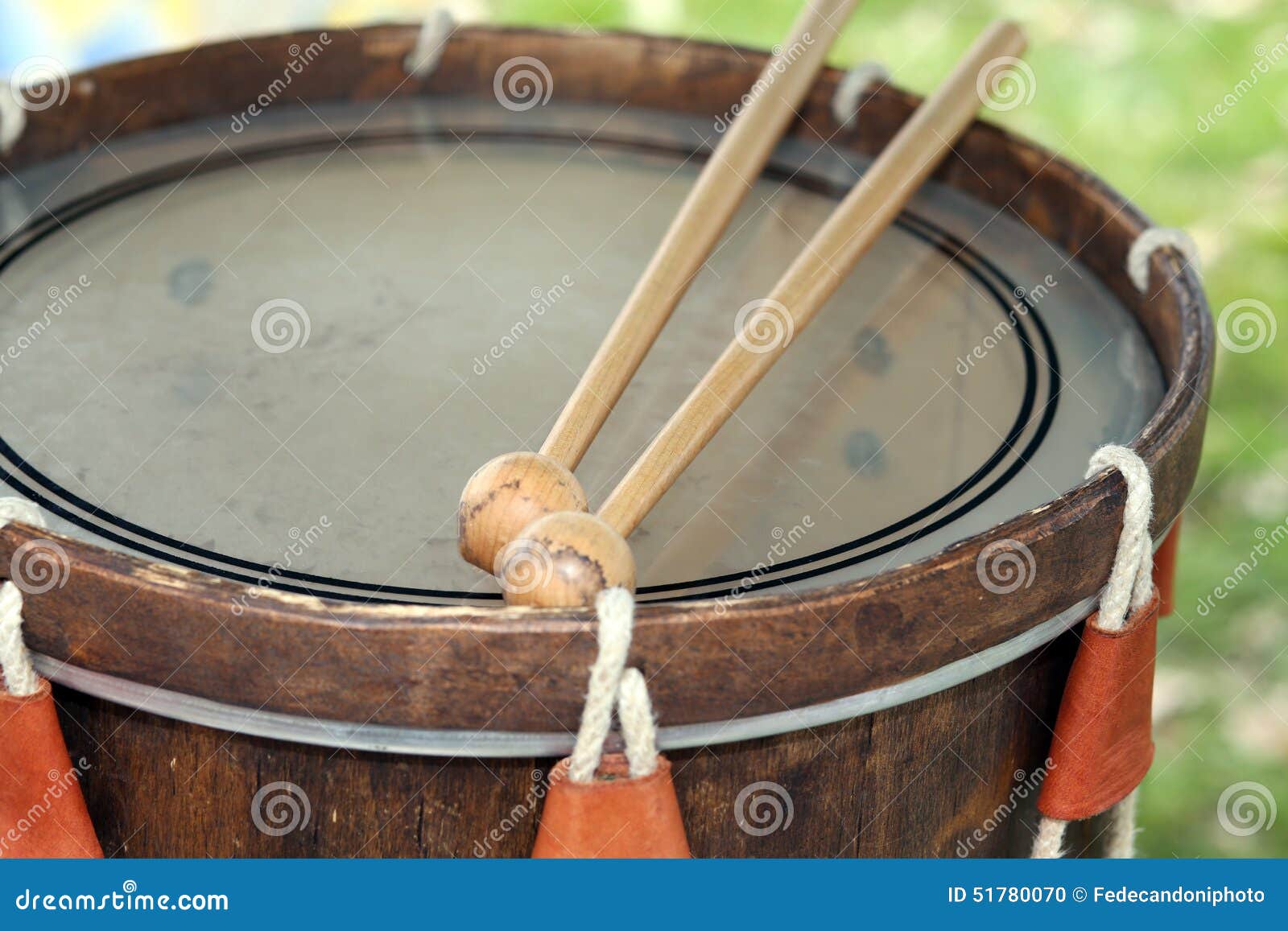 Ancient Medieval Drum with Sheepskin Stock Photo - Image of medieval ...