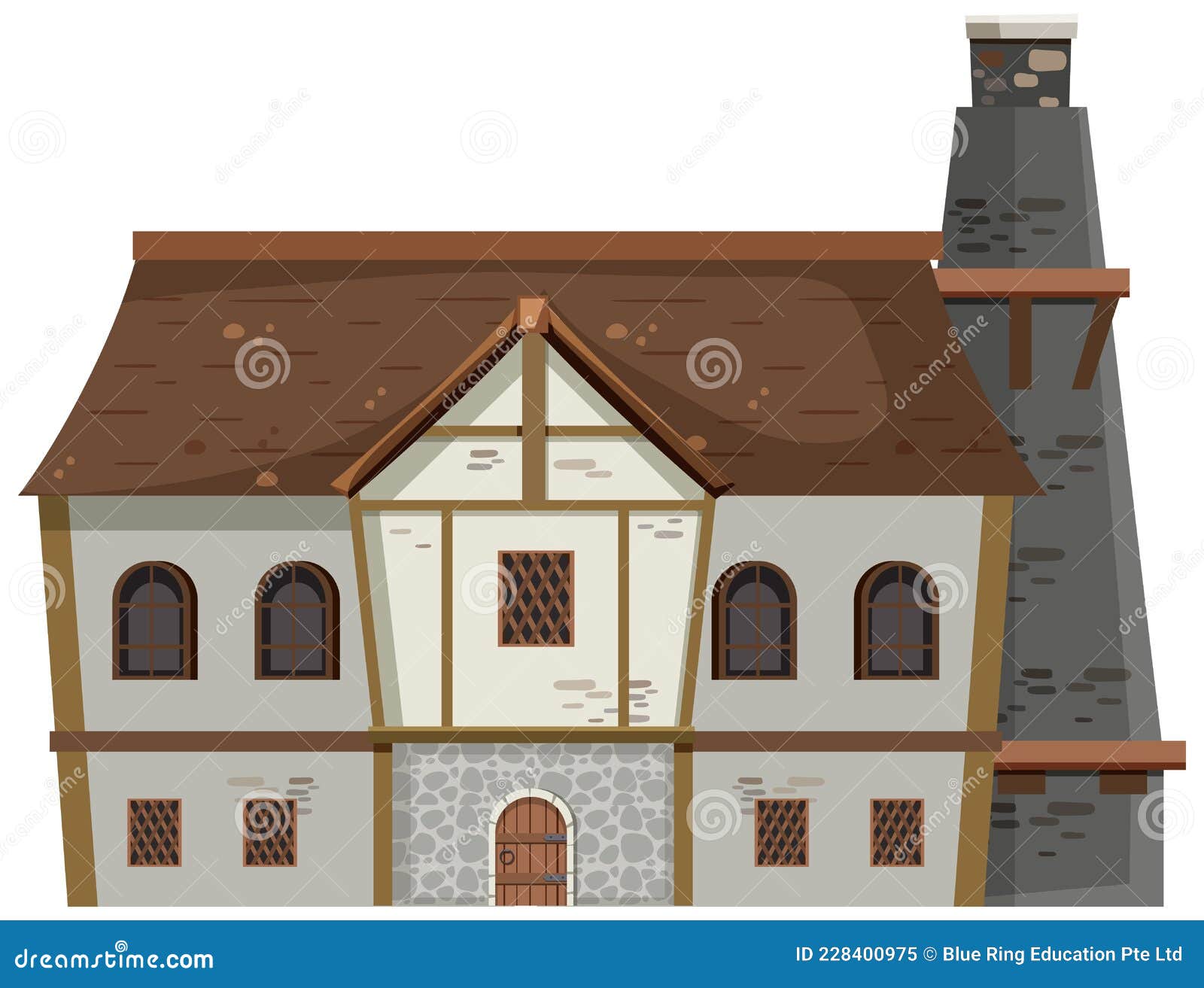 Medieval Manor On A Sand Area Royalty-Free Stock Image | CartoonDealer ...