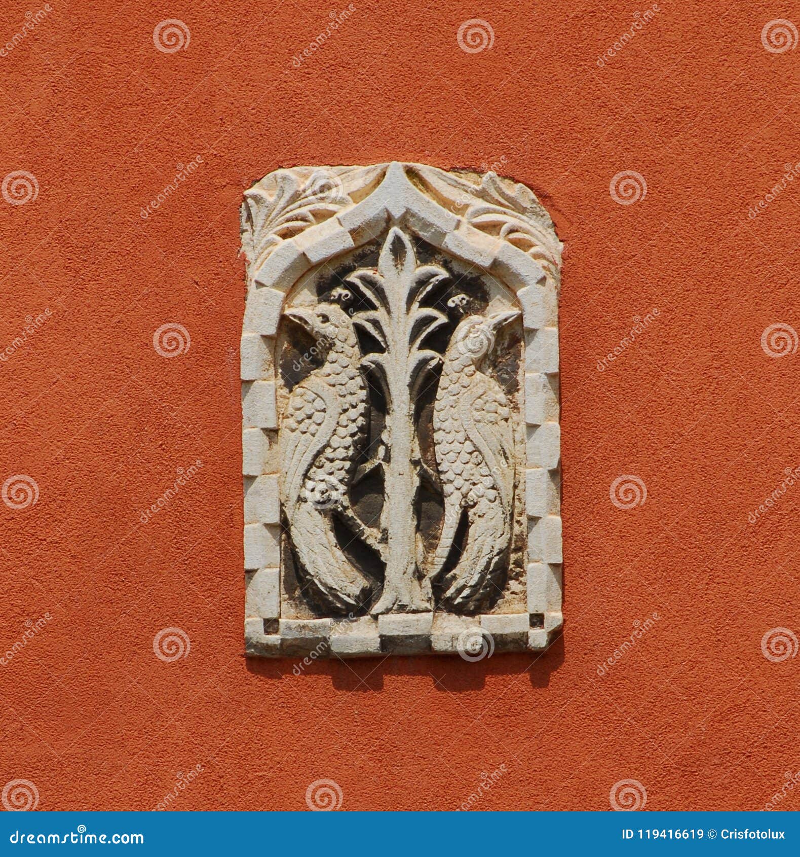 Peacock medieval relief stock image. Image of byzantine - 119416619