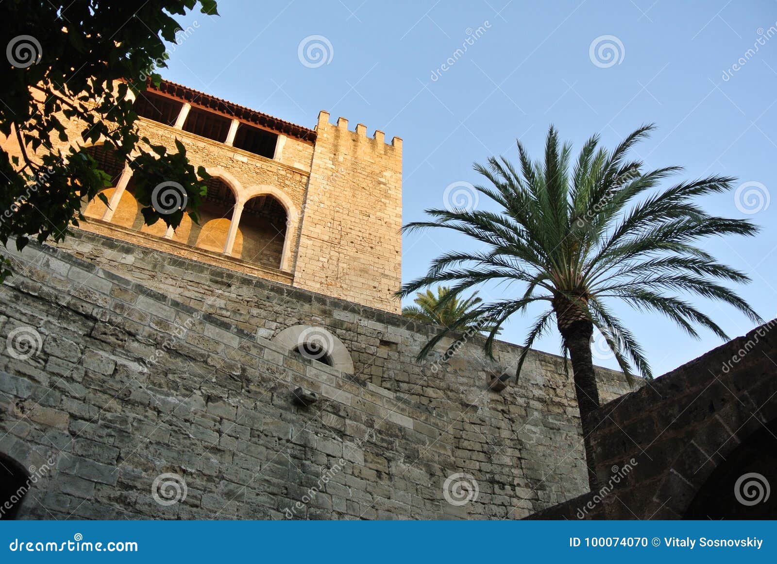 An Ancient Medieval Spanish Castle from the Inside Stock Photo - Image ...