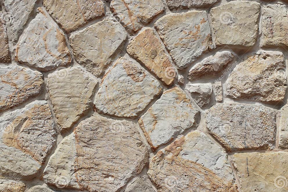 Ancient Medieval Stone Masonry. Texture of a Fragment of a Wall of an ...