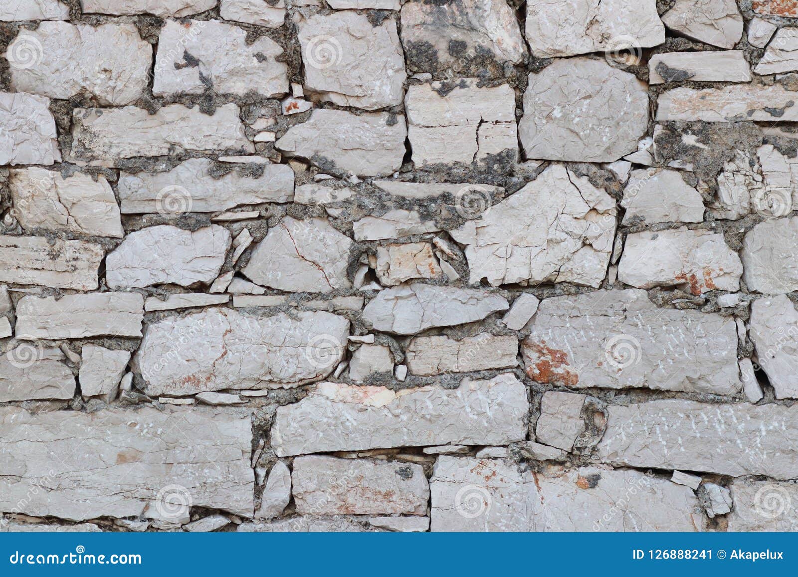 Ancient Medieval Stone Masonry. Texture of a Fragment of a Wall of an ...