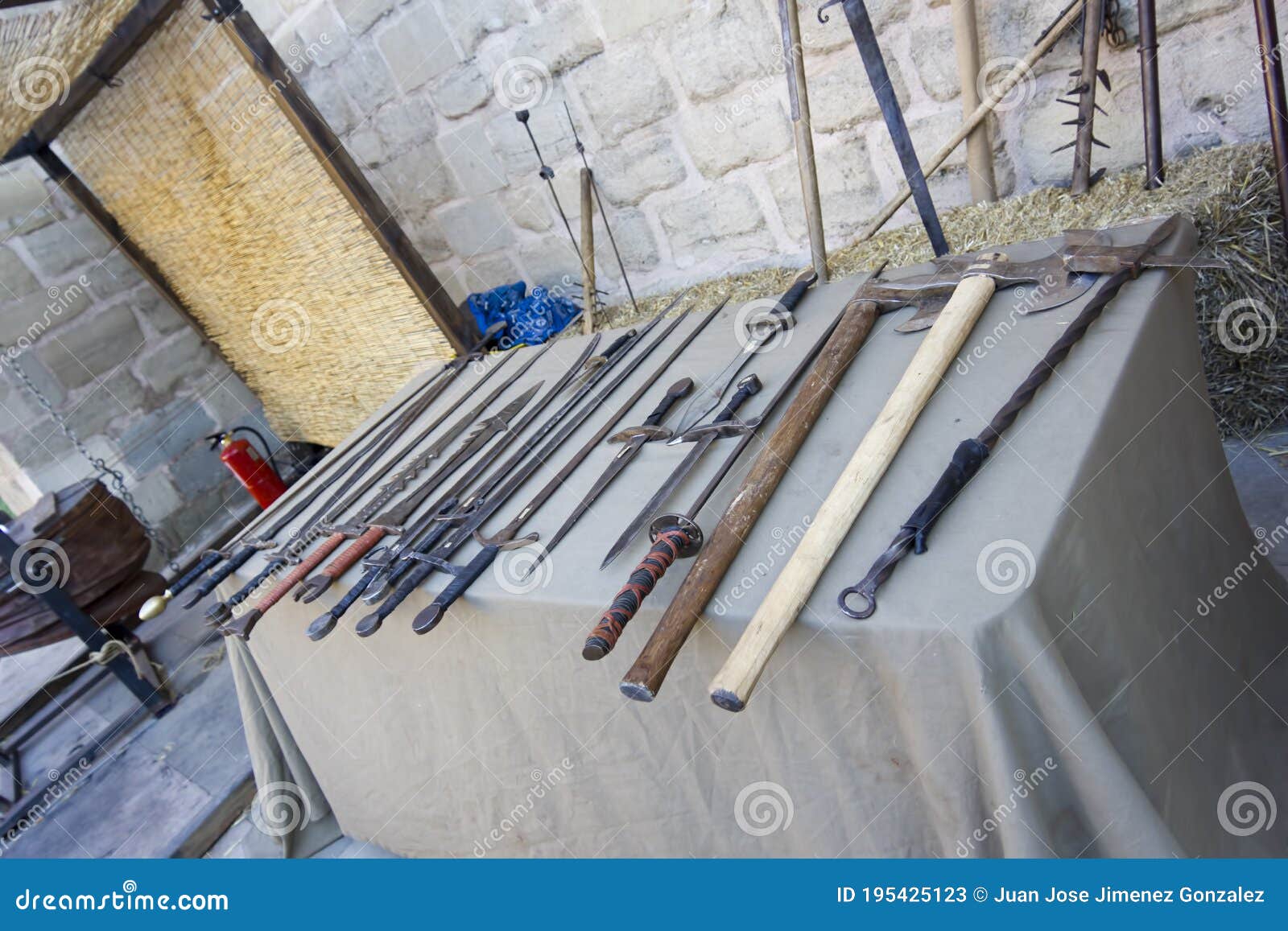 Ancient medieval weapons editorial stock photo. Image of armore - 195425123