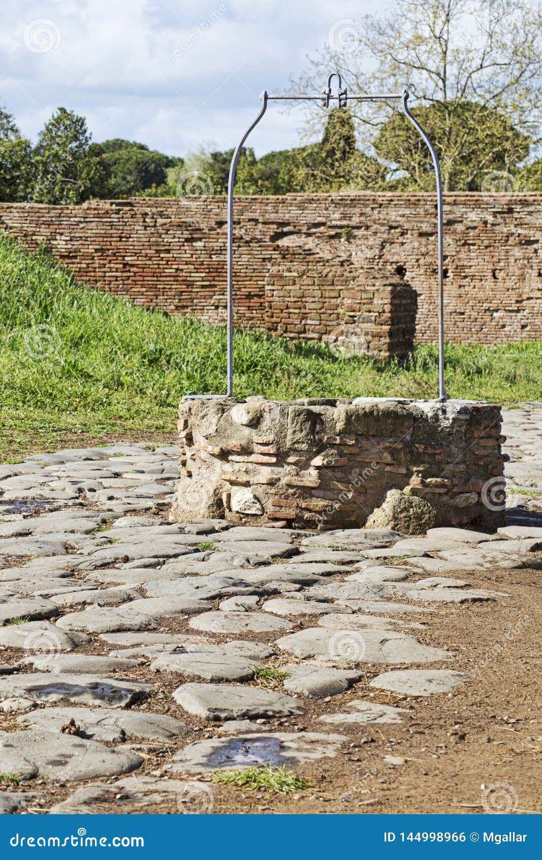 Ancient Medieval Well In The Roman Archaeological Excavations Of Ostia