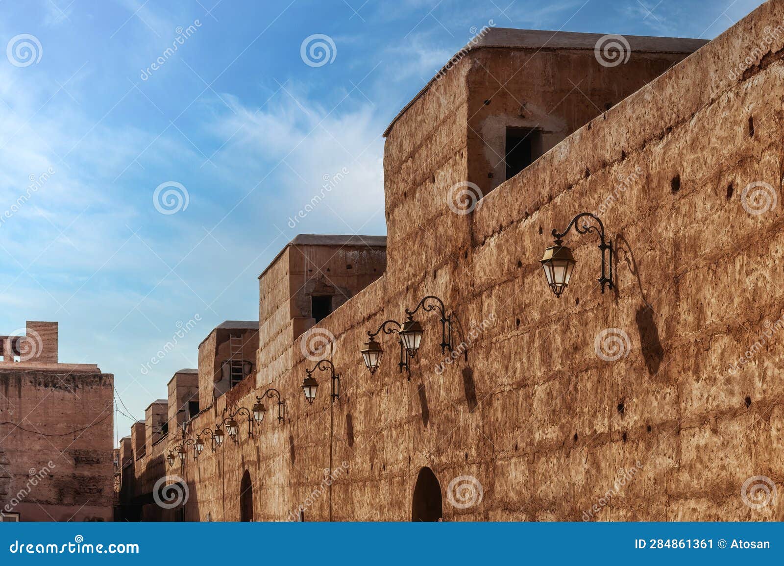 Ancient Medina Wall in the Kasbah, Marrakech Stock Image - Image of ...
