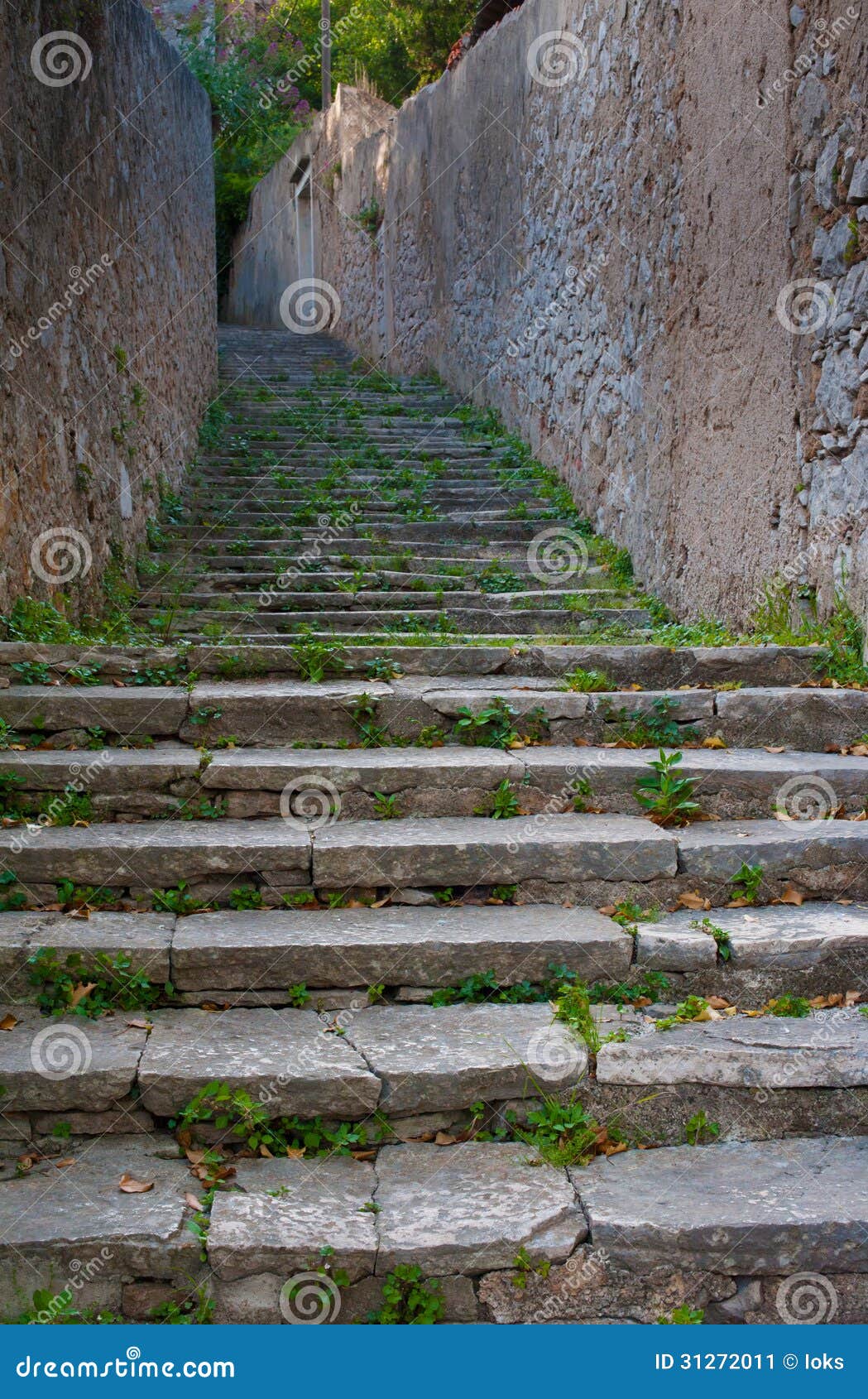 Ancient Mediterranean Stairs Stock Image - Image of architecture, path ...