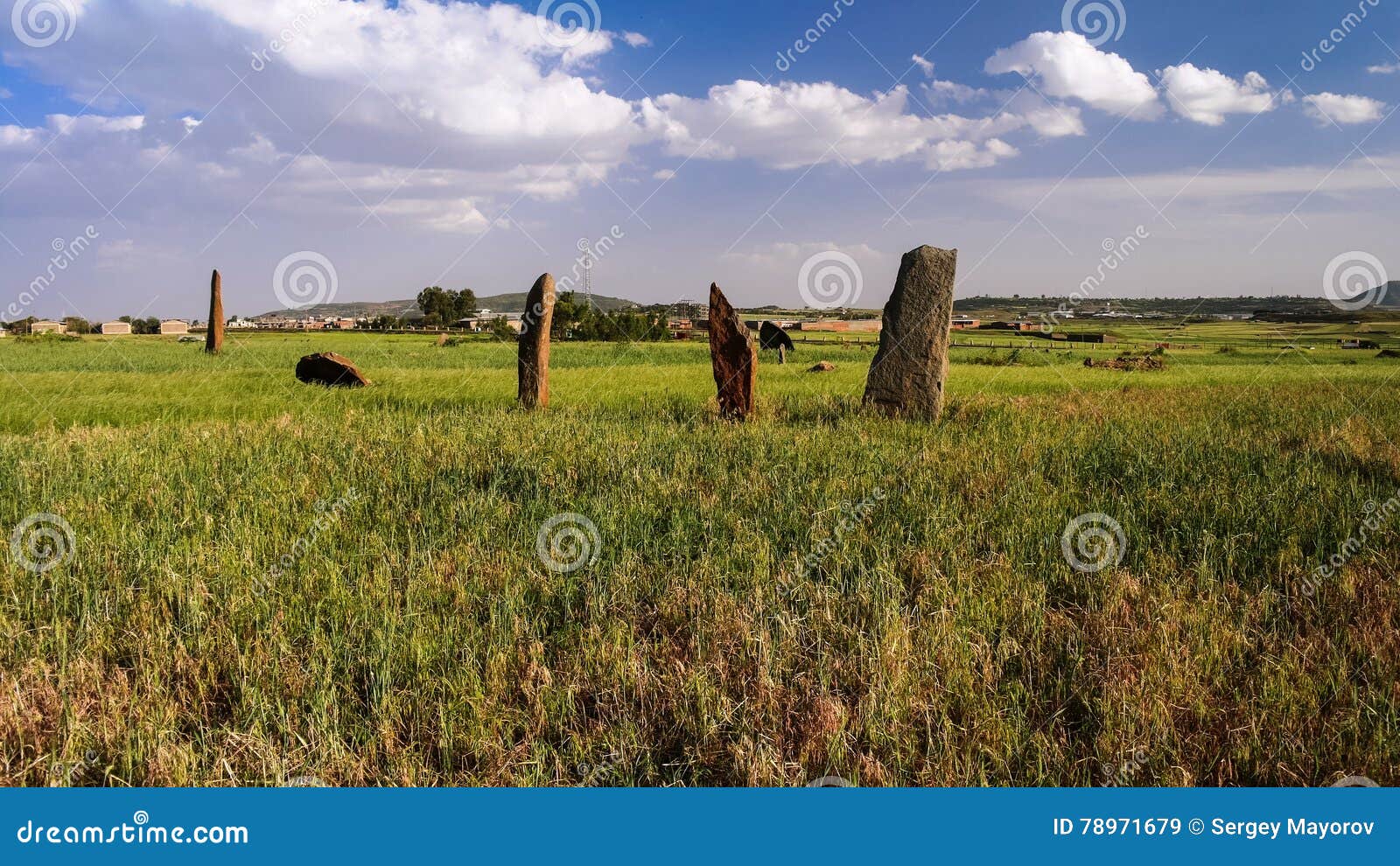 Ancient Megalith Stela Field, Axum, Ethiopia Stock Image - Image of ...