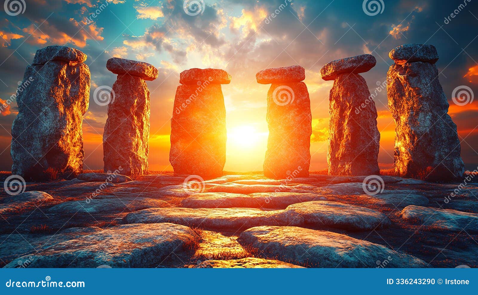 Ancient Megalithic Stone Circle Stonehenge-like Structure Stock Photo ...