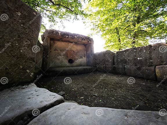 An Ancient Megalithic Dolmen Structure in the Form of Stone Slabs Stock ...
