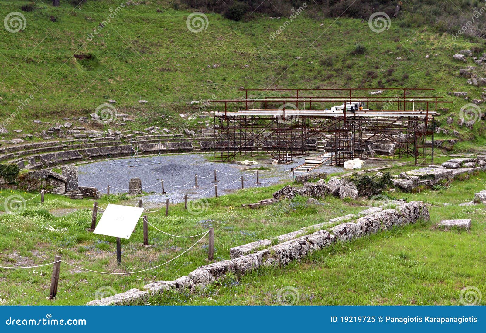 Ancient Megalopolis at Arkadia, Greece Stock Image - Image of ...