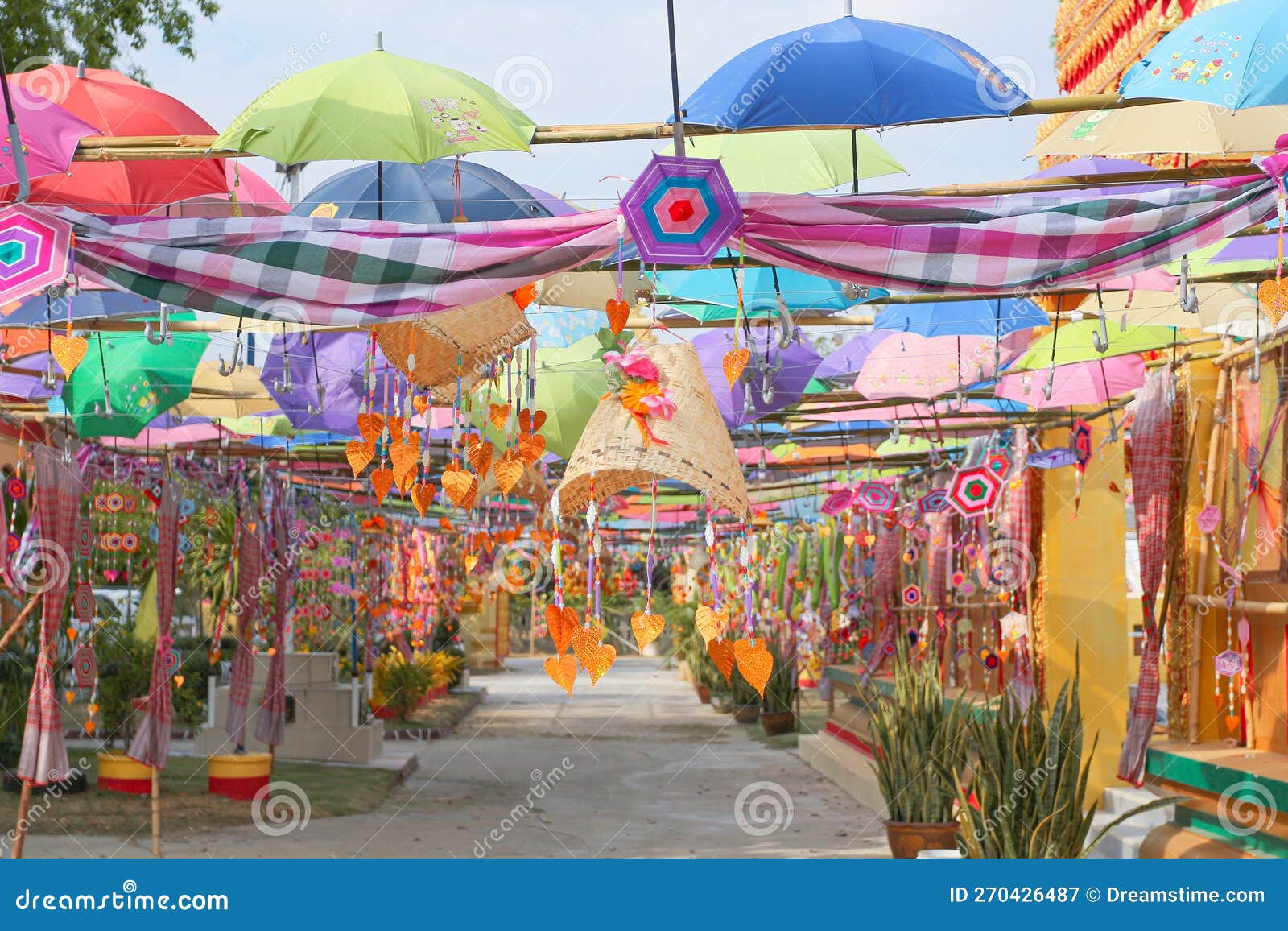 An Ancient Merit-making Tradition Using Objects and Flags Decorated ...