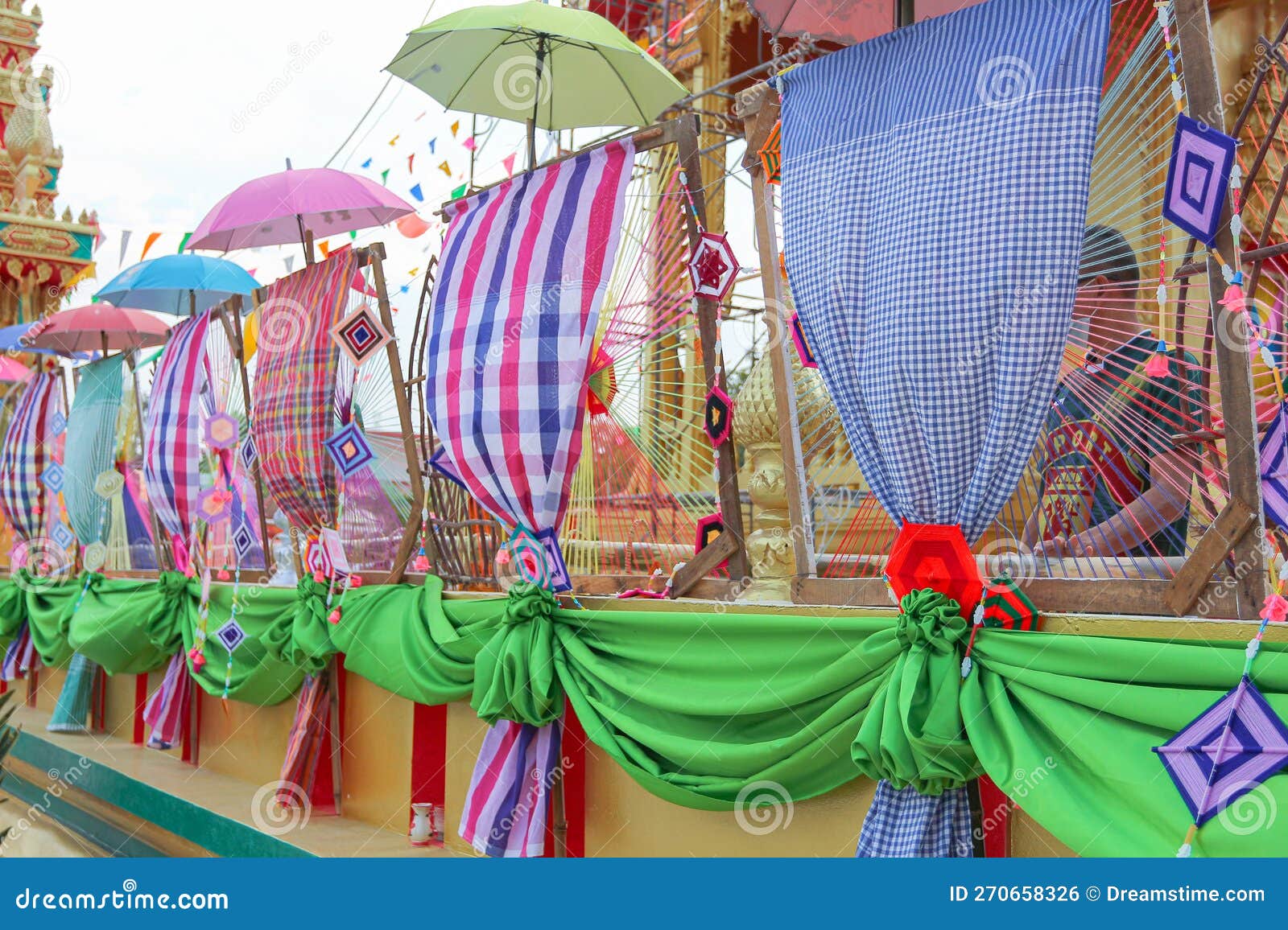 An Ancient Merit-making Tradition Using Objects and Flags Decorated ...