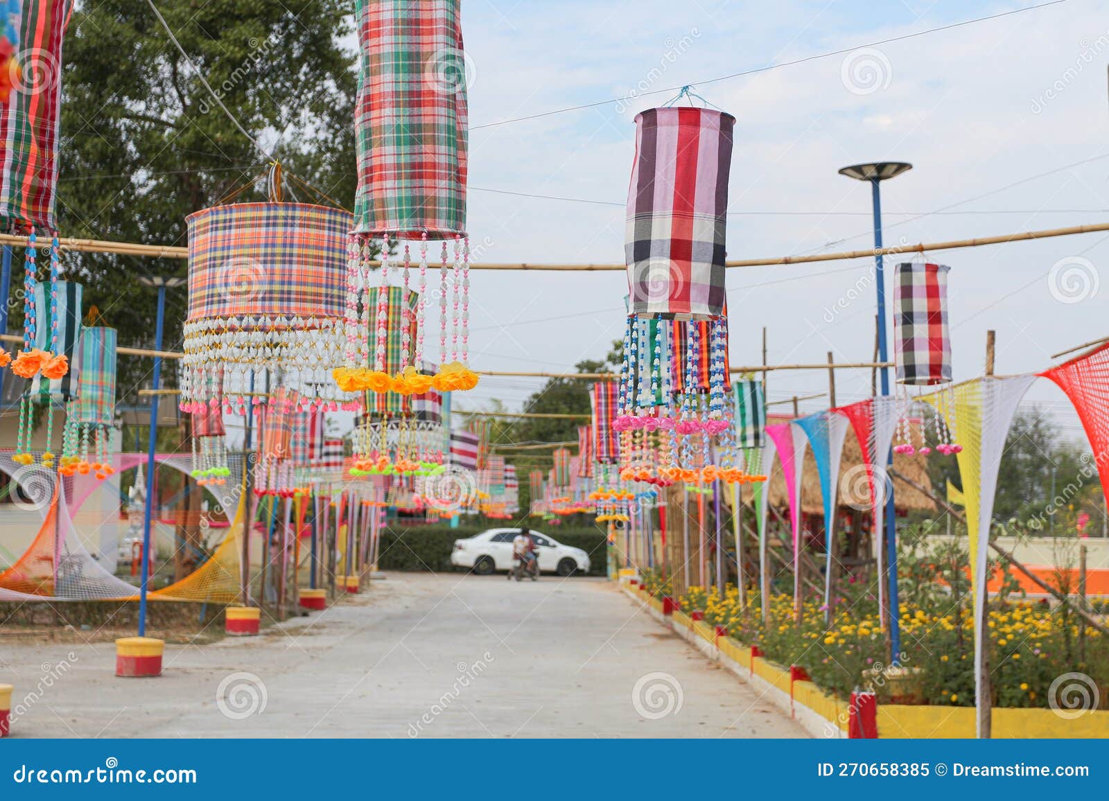 An Ancient Merit-making Tradition Using Objects and Flags Decorated ...