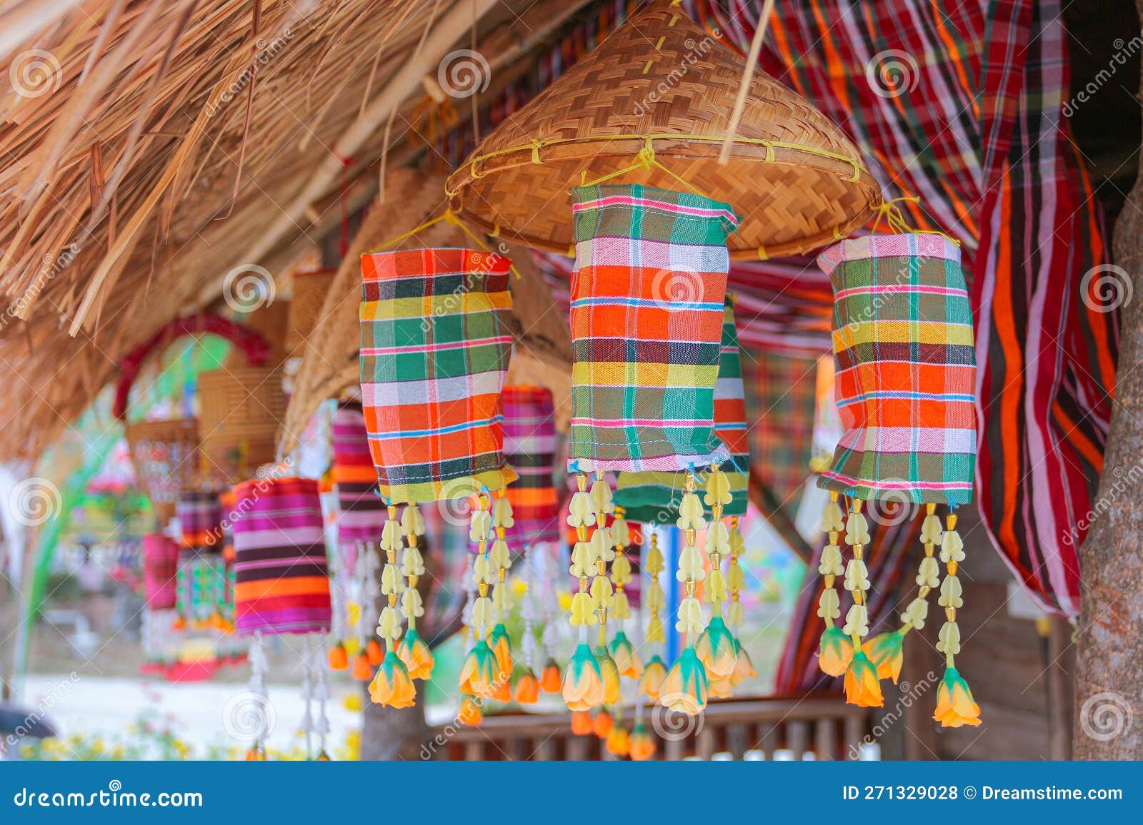 An Ancient Merit-making Tradition Using Objects and Flags Decorated ...